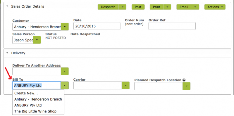 Vinsight Documentation | Creating Sales Orders - Vinsight Documentation