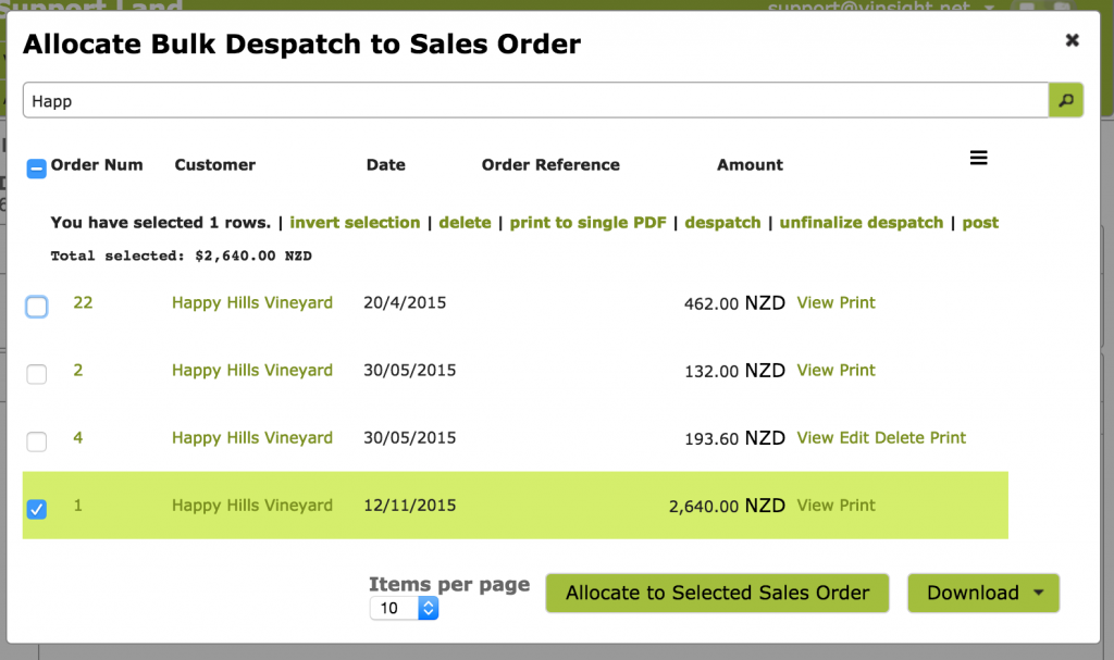 Vinsight Documentation | Linking Purchase & Sales Orders - Vinsight Documentation