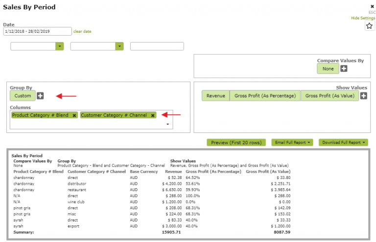 Vinsight Documentation | Sales Reporting Using Categories - Vinsight ...