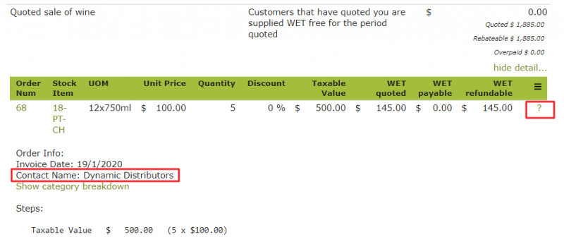 Vinsight Documentation | End of Period WET Tax tasks - Vinsight Documentation