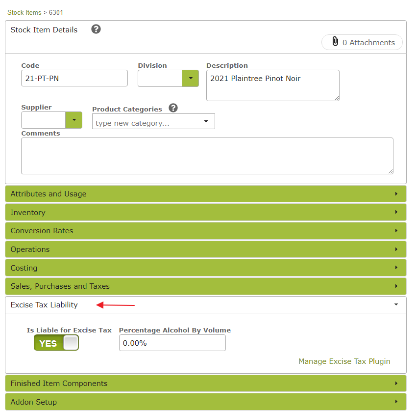 Vinsight Documentation | Excise Tax Assessments - Vinsight Documentation