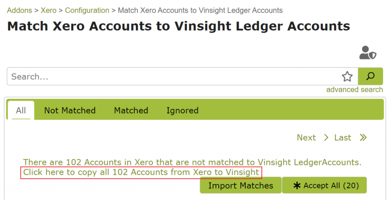 Vinsight Documentation | Ledger Accounts (Chart of Accounts) - Vinsight Documentation