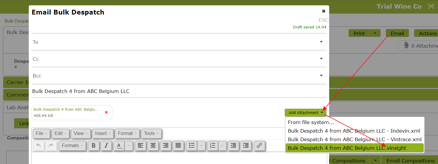 Vinsight Documentation | Sending and Receiving bulk from other ...