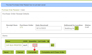 Vinsight Documentation | Purchase Orders - Vinsight Documentation